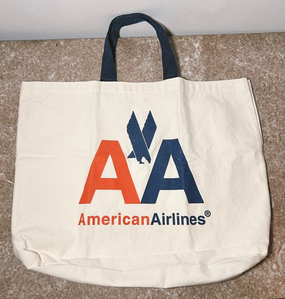 Vintage American Airlines AA Canvas Tote Bag - Etsy