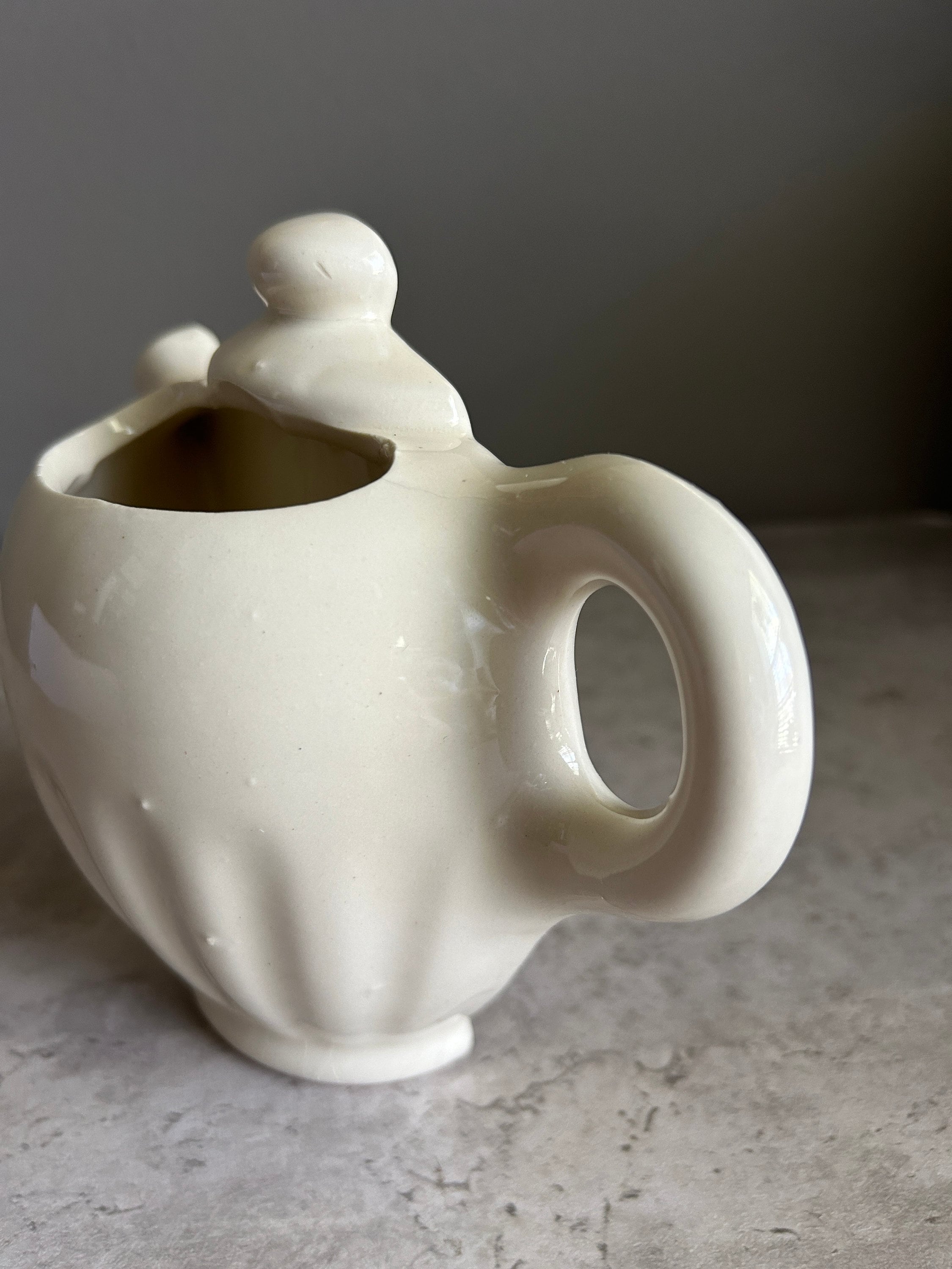 VINTAGE Morton Pottery White Ceramic Teapot Wall Pocket Planter - Etsy