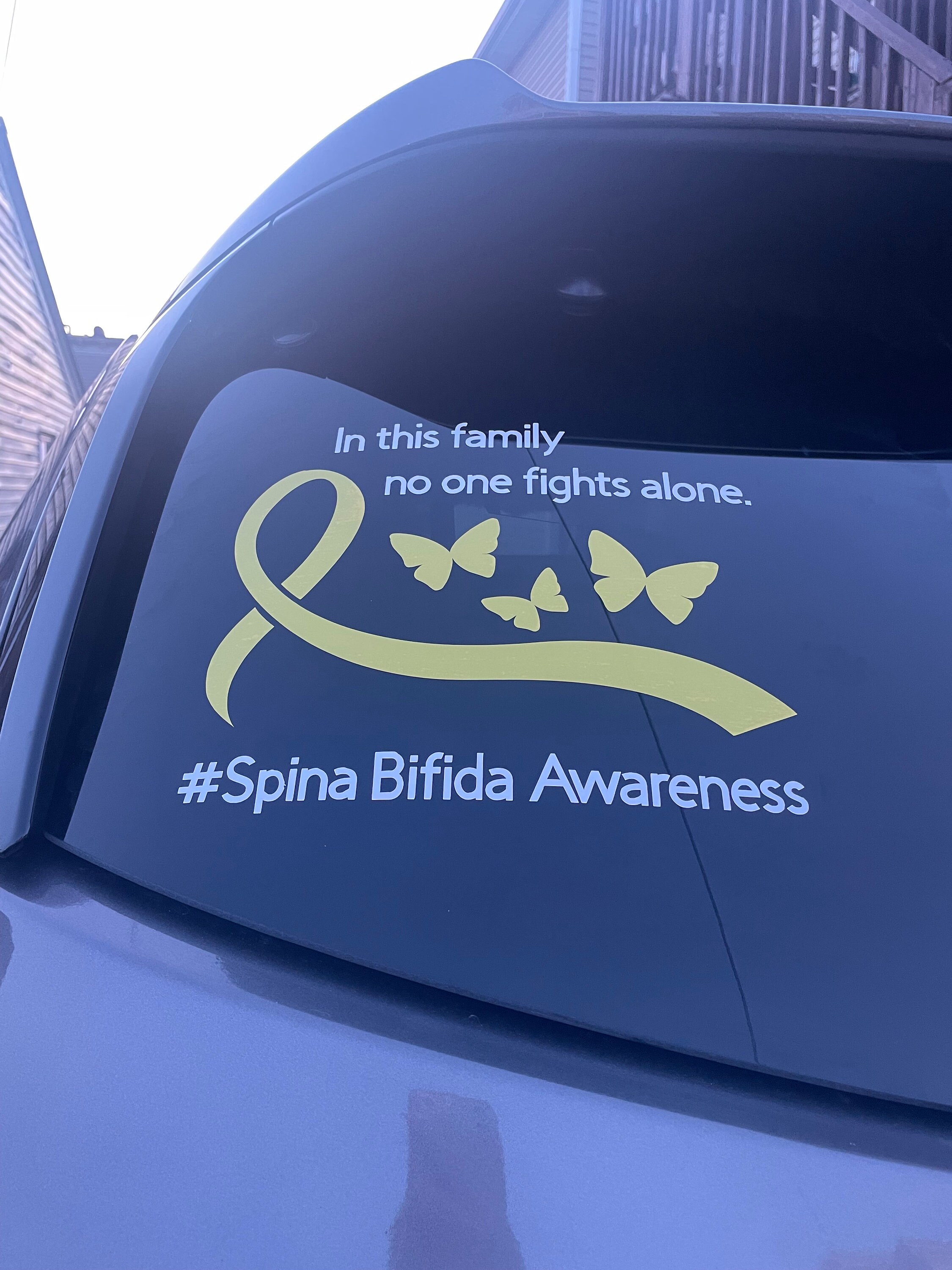 Spina Bifida Ribbon Vinyl Decal - Etsy