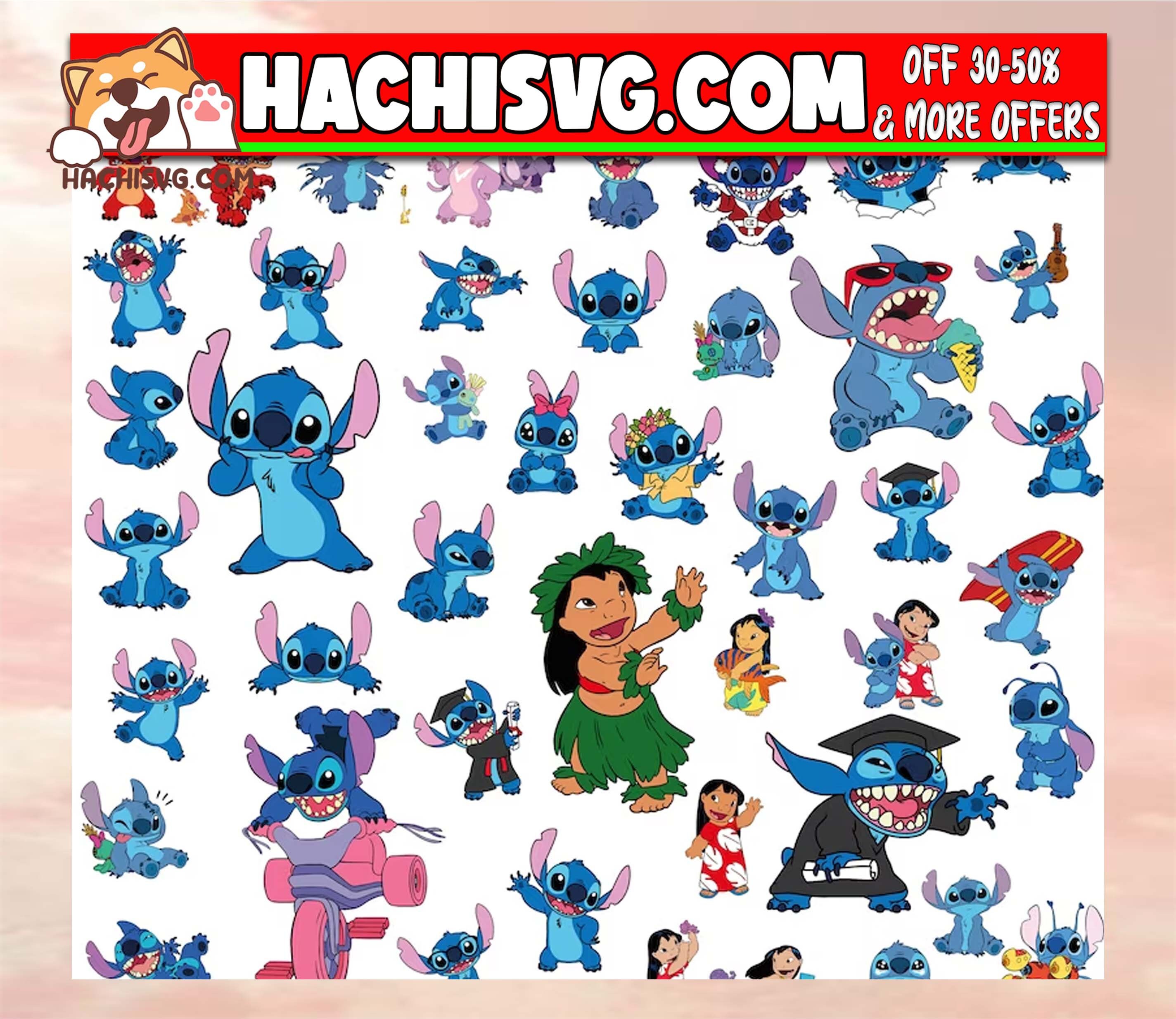 Mega 2023 Stitch SVG Lilo and Stitch SVG Stitch PNG Stitch - Etsy Australia