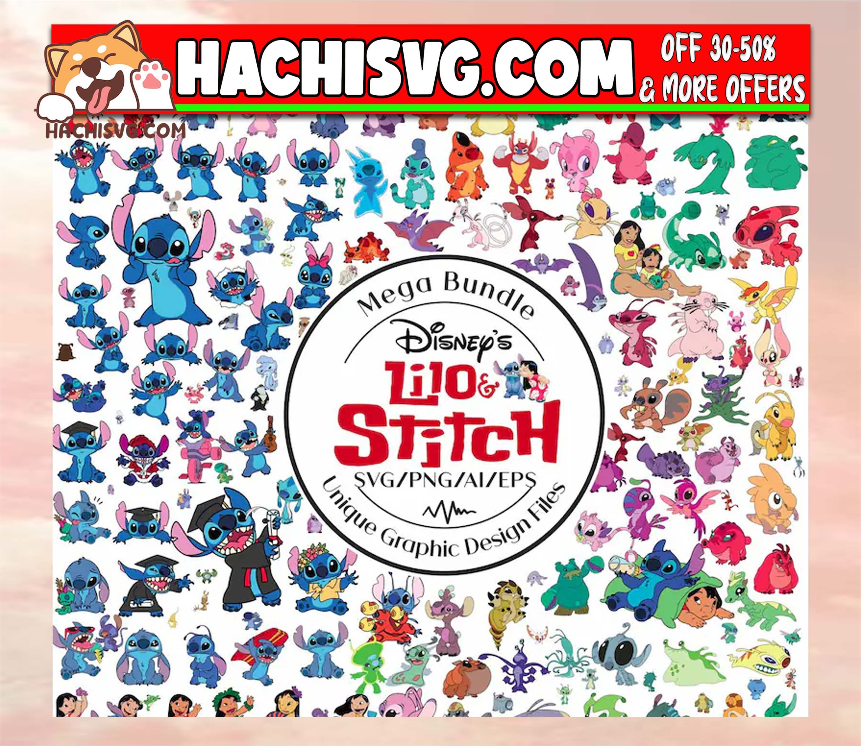Mega 2023 Stitch SVG Lilo and Stitch SVG Stitch PNG Stitch - Etsy Australia