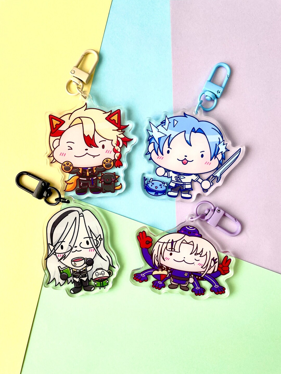 Holostars Tempus Vtuber Acrylic Charms - Altare Axel Magni Vesper - Etsy