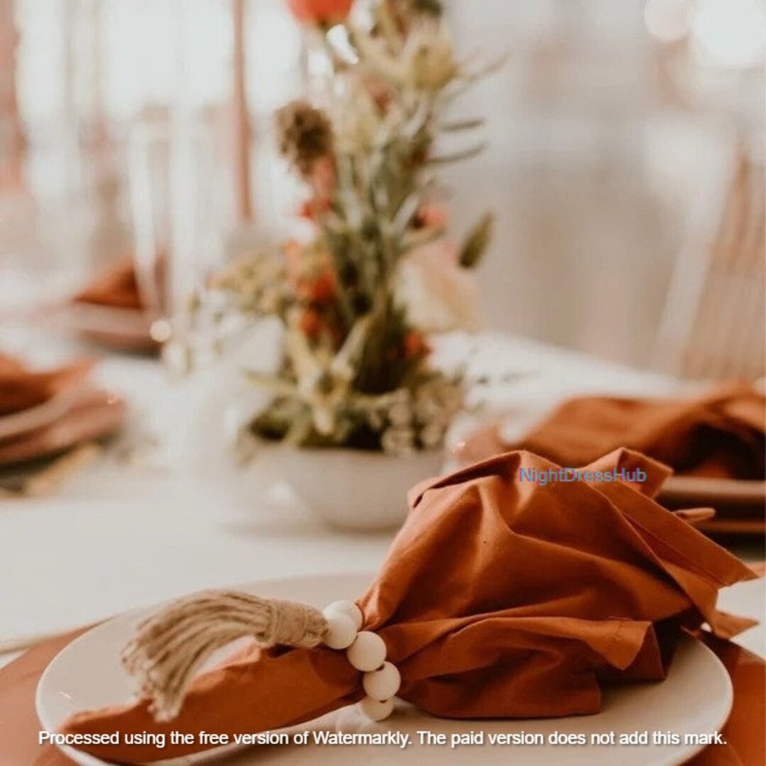 200 Pack Rust Cloth Napkins, 100% Cotton Table Dinning Napkins Set ...