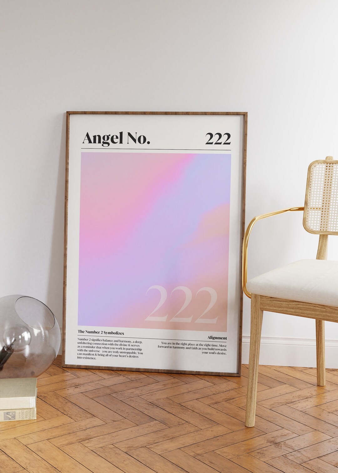 Engel Zahl Poster, 222 Engel Zahl Poster, spirituelle Wandkunst, Engel ...