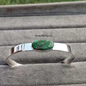 Handmade Moonstone Bangle: 925 Sterling Silver Gemstone Bracelet - Etsy