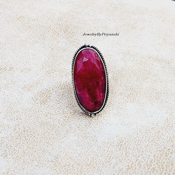 Large Ruby Ring - Etsy
