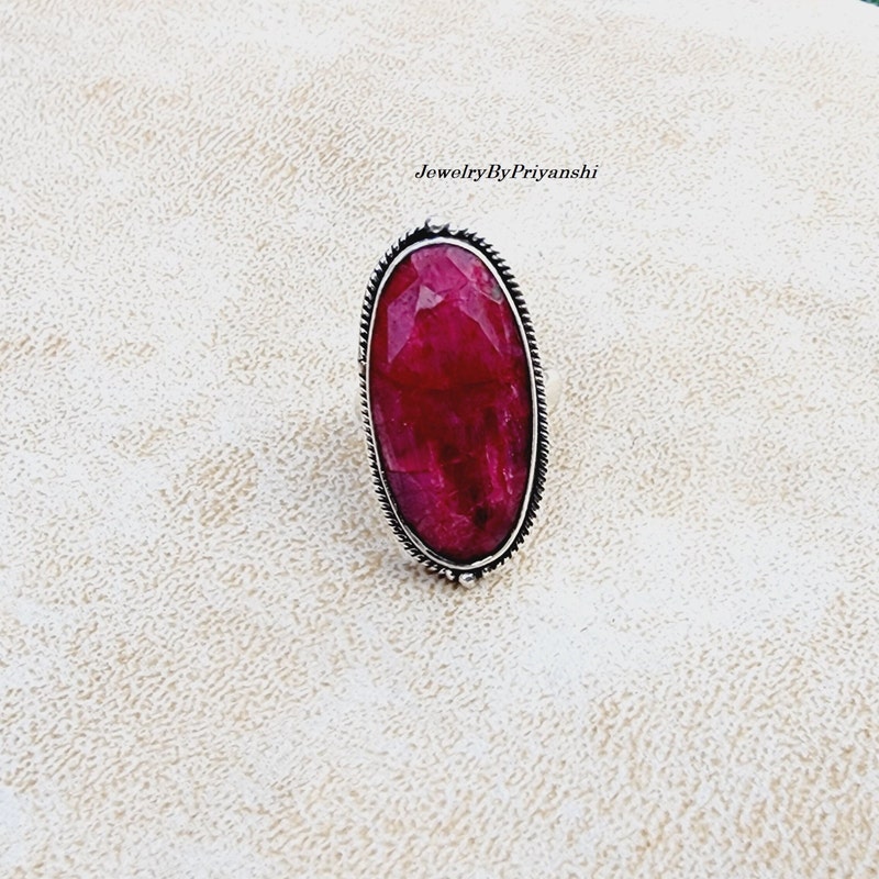 Raw Ruby Ring - Etsy