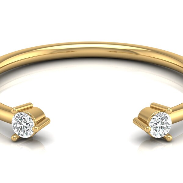 Diamond Cuff Ring - Etsy