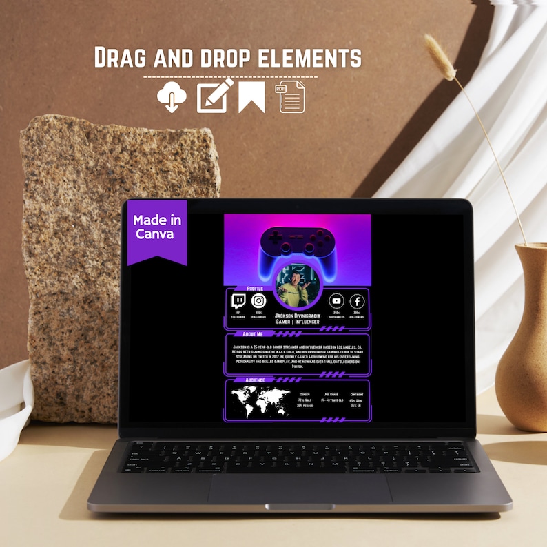 2 Page Media Kit & Rate Card, Gamer Media Kit, Influencer, Content ...