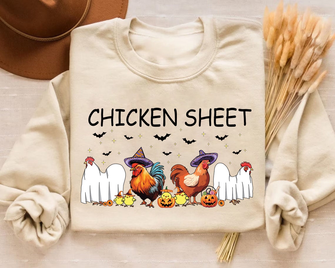 Chicken Sheet Pngsvg Ghost Chickens Png Halloween Chickens - Etsy