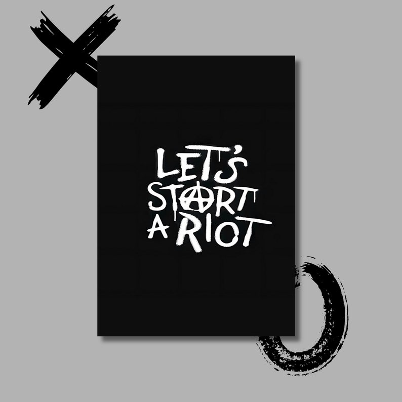 Three Days Grace Riot Lyrics Poster Digital Product High Quality ...