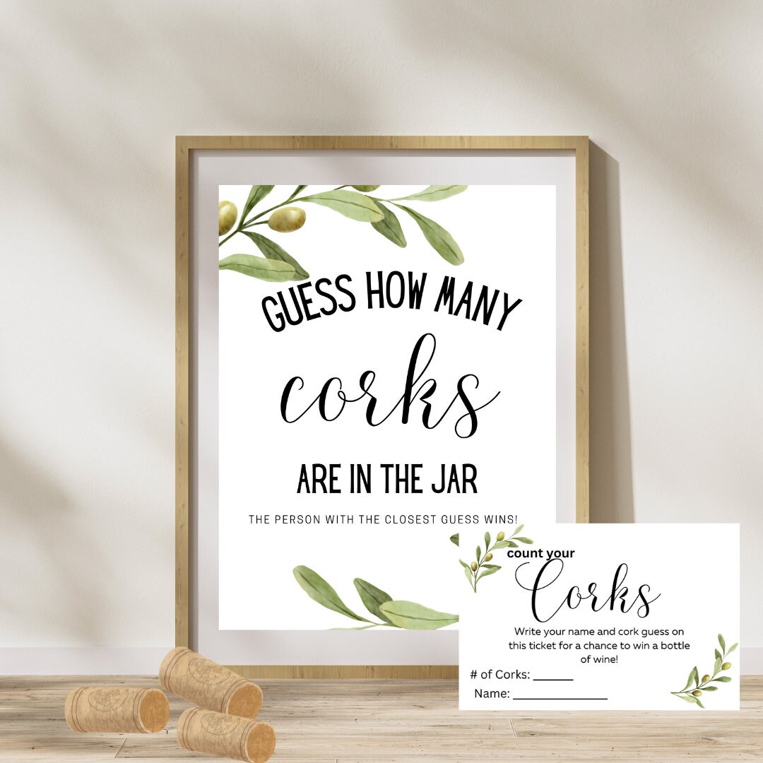 Digital Guess the Wine Corks Game and Tickets - Etsy