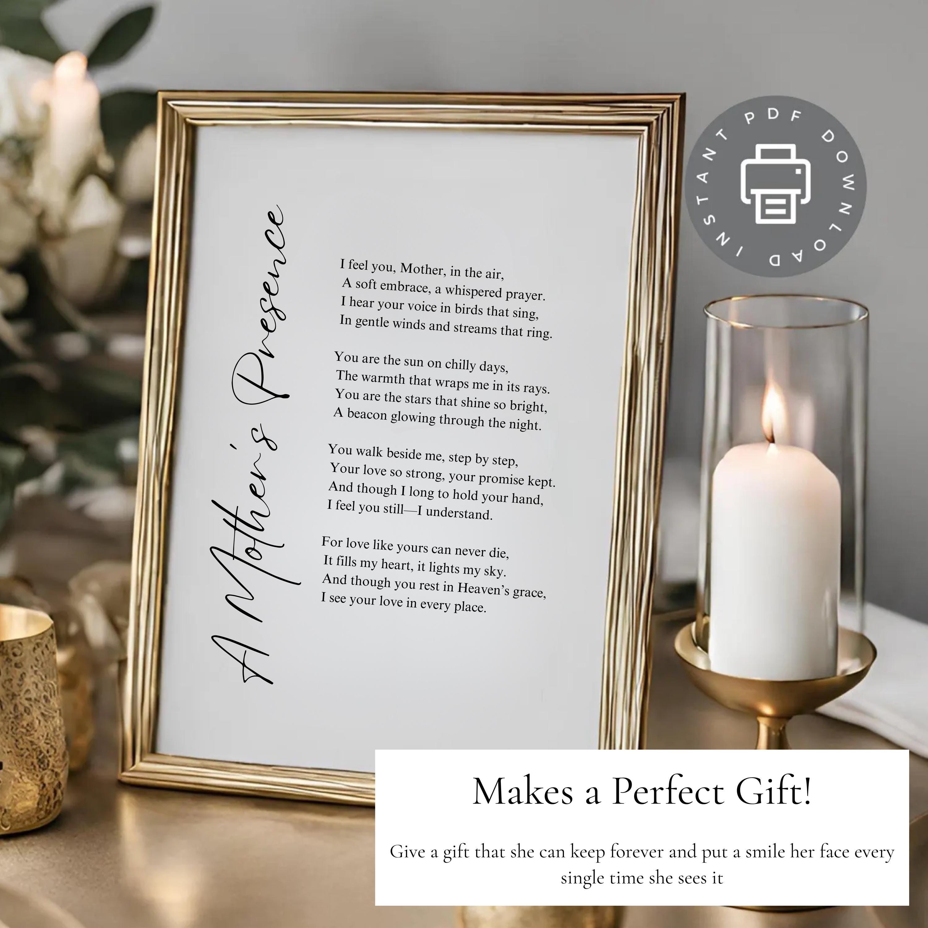 Custom Funeral Poem Print Poem Remembrance Poem Memorial Keepsake Poems ...