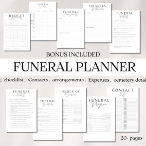 Funeral Program Template Editable Funeral Memorial Order of Service ...
