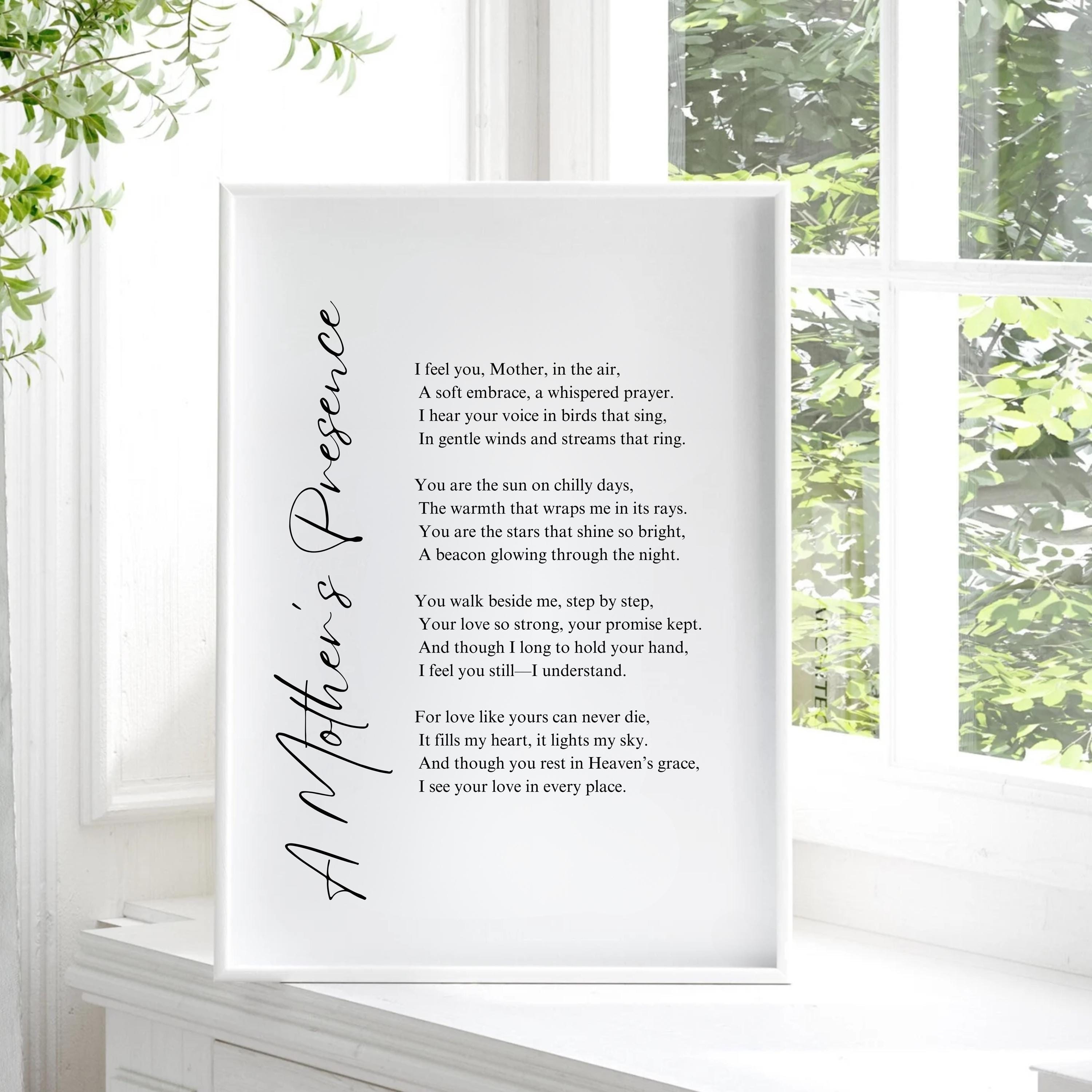 Custom Funeral Poem Print Poem Remembrance Poem Memorial Keepsake Poems ...