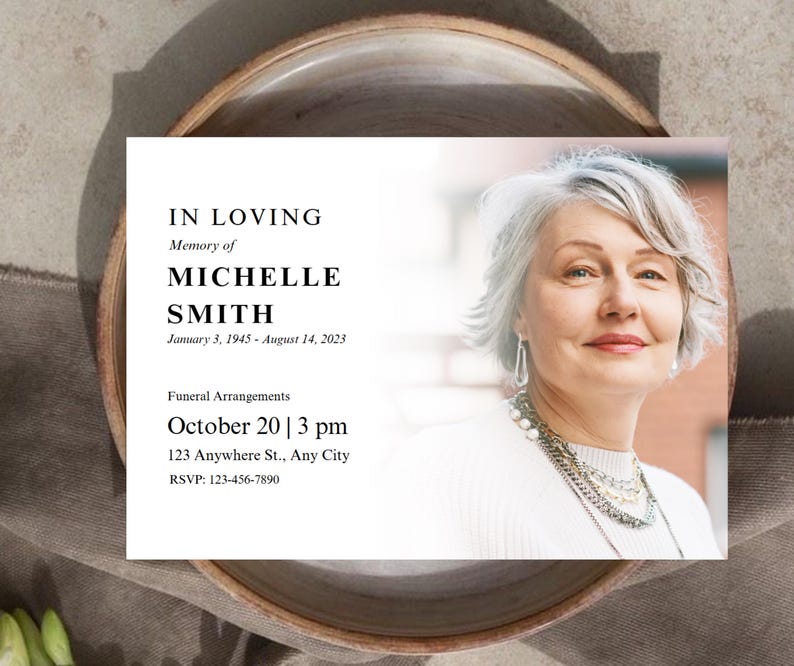 Funeral Invitation Memorial Service Invite Template Funeral Evite ...