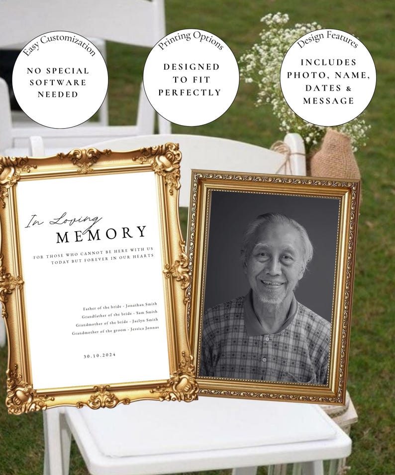 Wedding Memory Sign Reserved Seating Sign Wedding Memory Reserved Sign ...