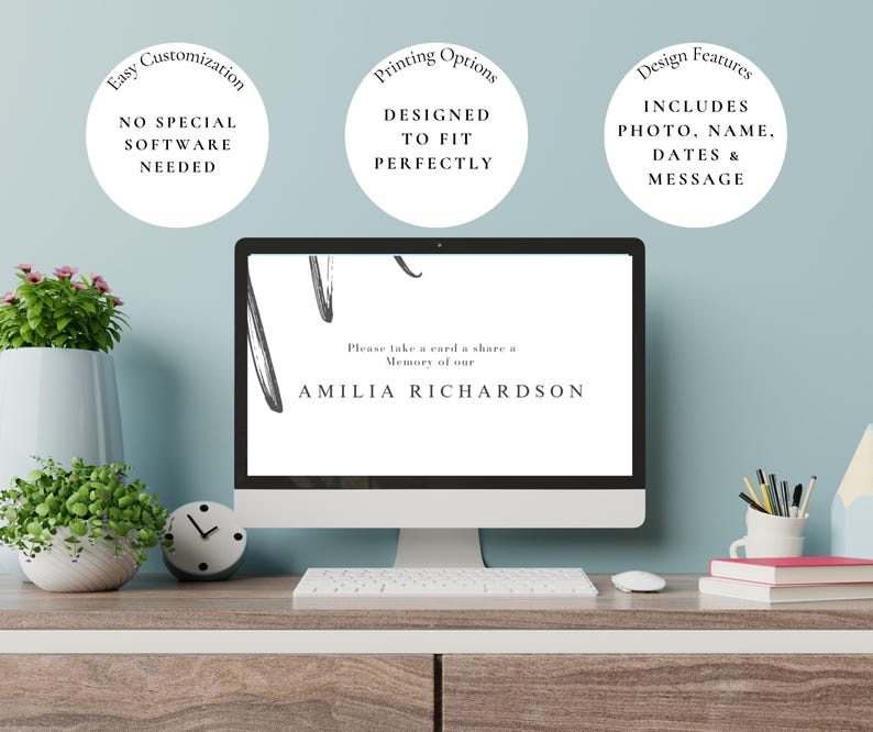 Share a Memory Sign and Card Template Favorite Memory Funeral Keepsake ...