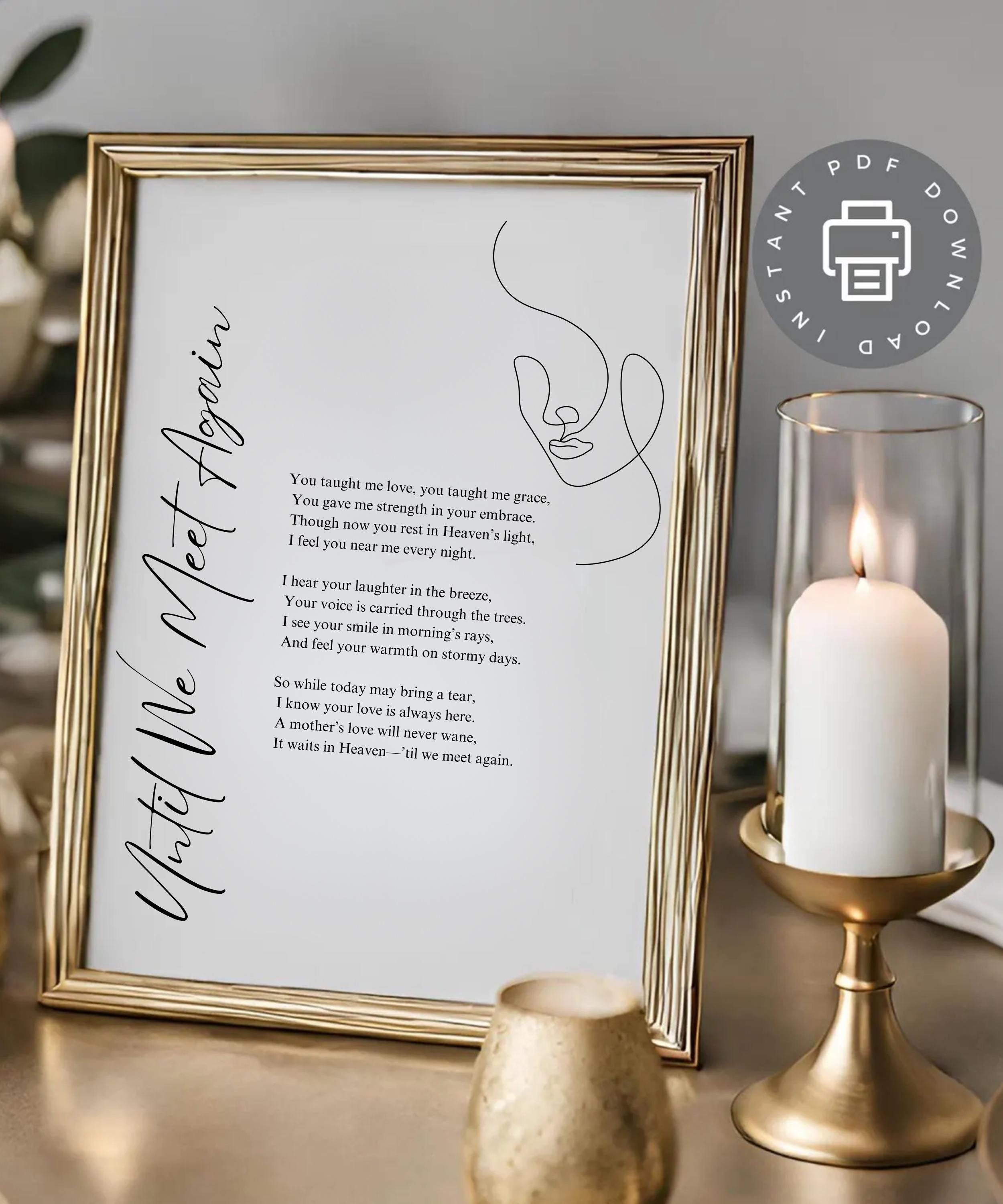 Custom Funeral Poem Print Poem Remembrance Poem Memorial Keepsake Poems ...
