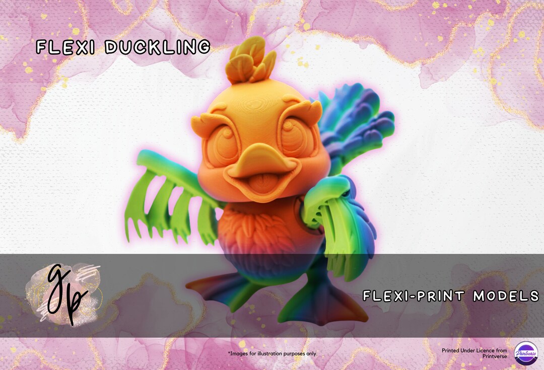 3D Printed Flexible Figures Flexi Duckling. Fidget Toys for - Etsy