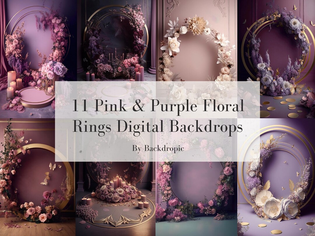 Floral Ring Backdrop Overlays Wedding Backdrop Hanging Floral Hoop ...