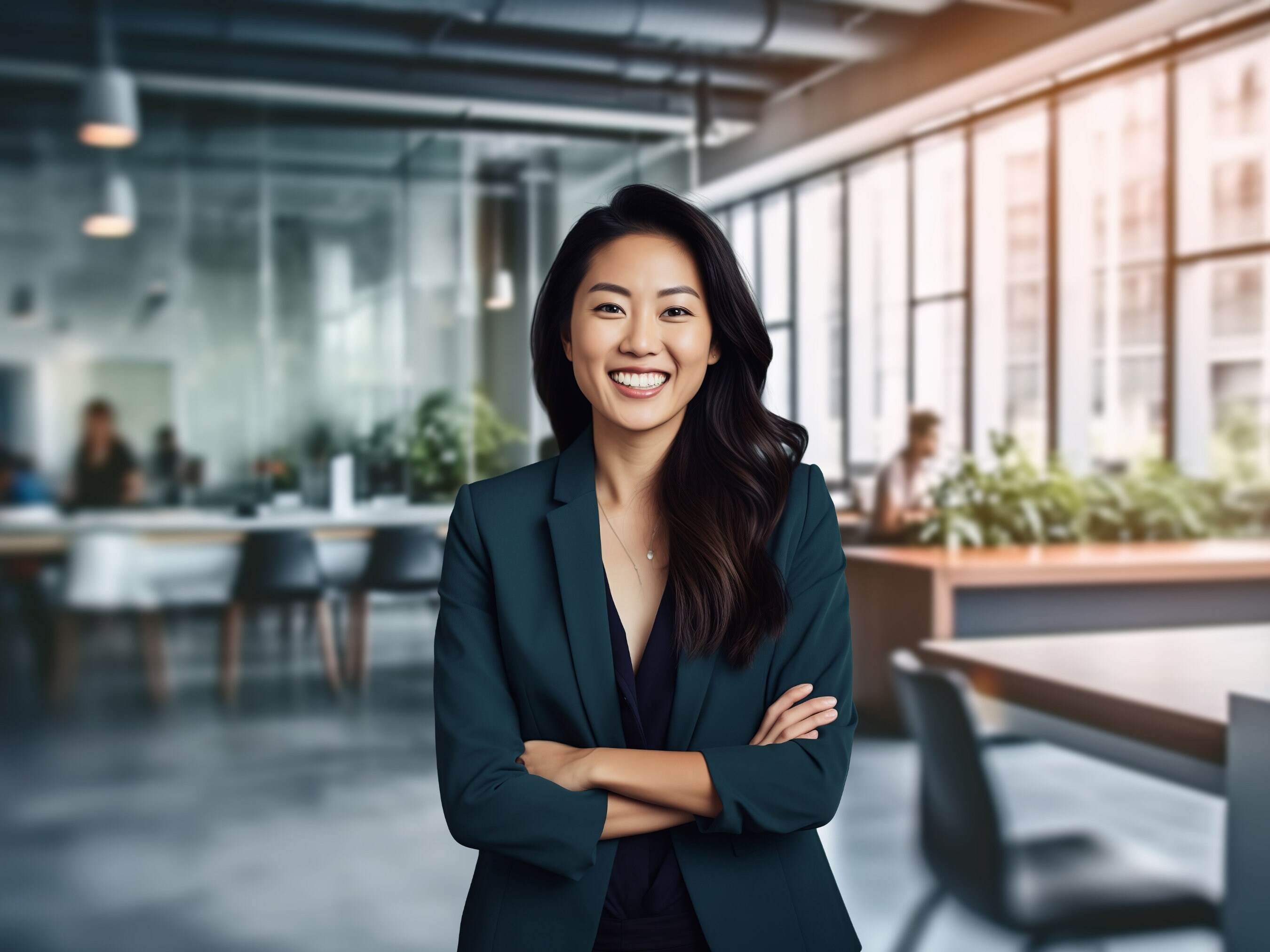 Soft Focus Modern Office Background Blurred Business Digital Backdrop ...