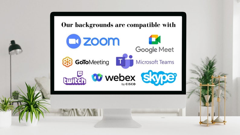 Blurred Zoom Office Background Home Office Background Virtual ...