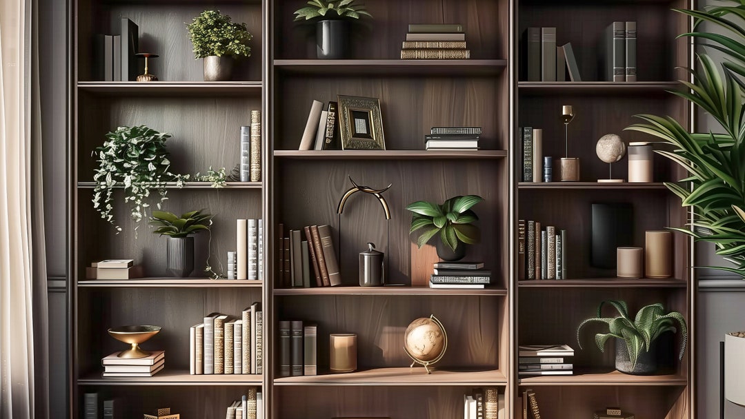 Brown Boho Zoom Background Office Zoom Home Office Background Digital Background Zoom Virtual Office Background Shelving for Online Meeting Etsy