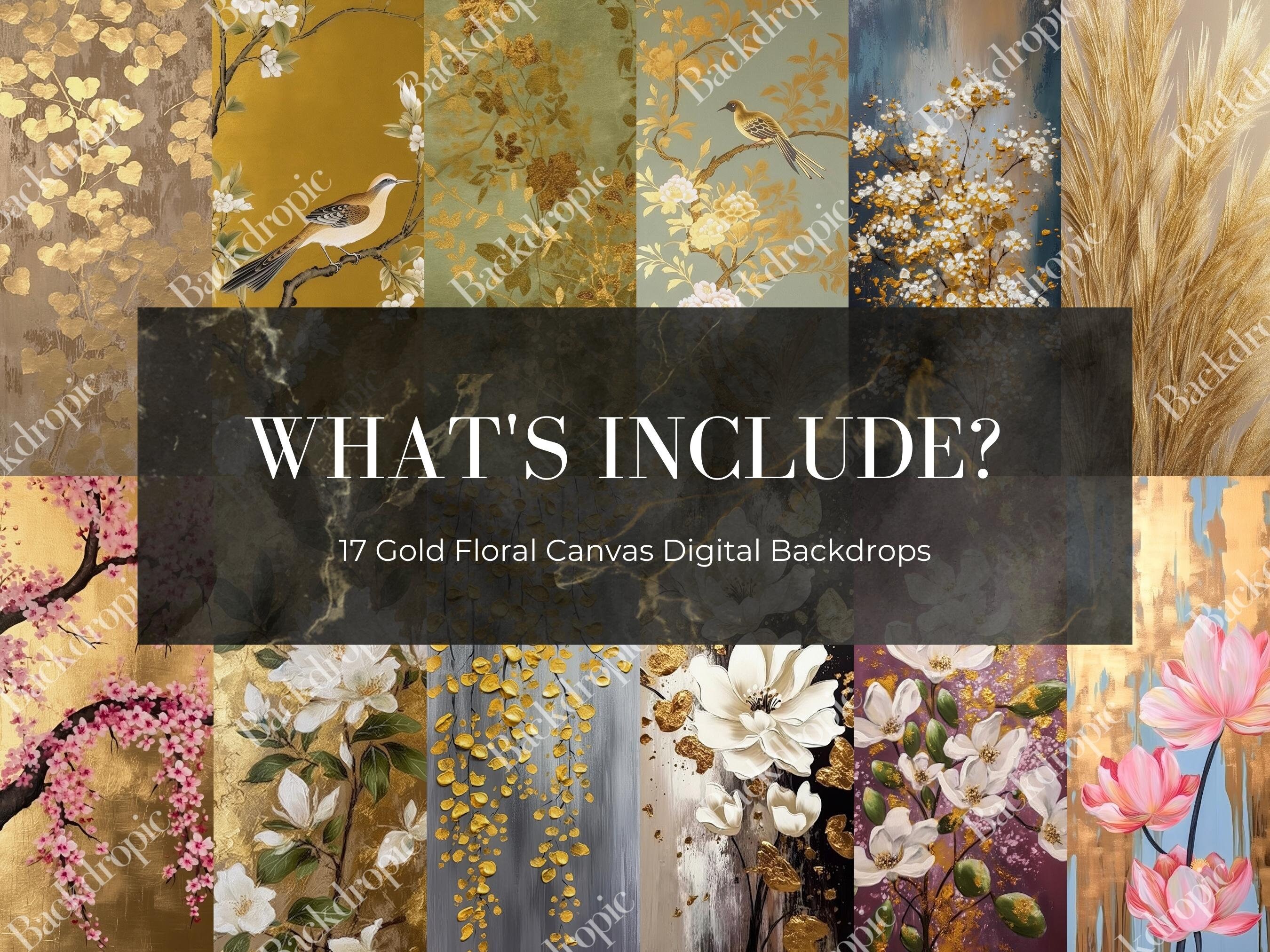 17 Floral Texture Backdrop Overlays Digital Floral Overlays Maternity ...
