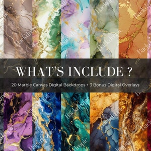 20 Marble Digital Paper Backdrop Overlays Wedding Backdrop Digital ...