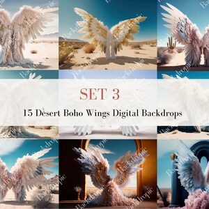 Digital Backdrops Digital Angel Wings Background Wedding Backdrop ...