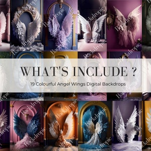 Digital Backdrops Digital Angel Wings Background Wedding Backdrop ...