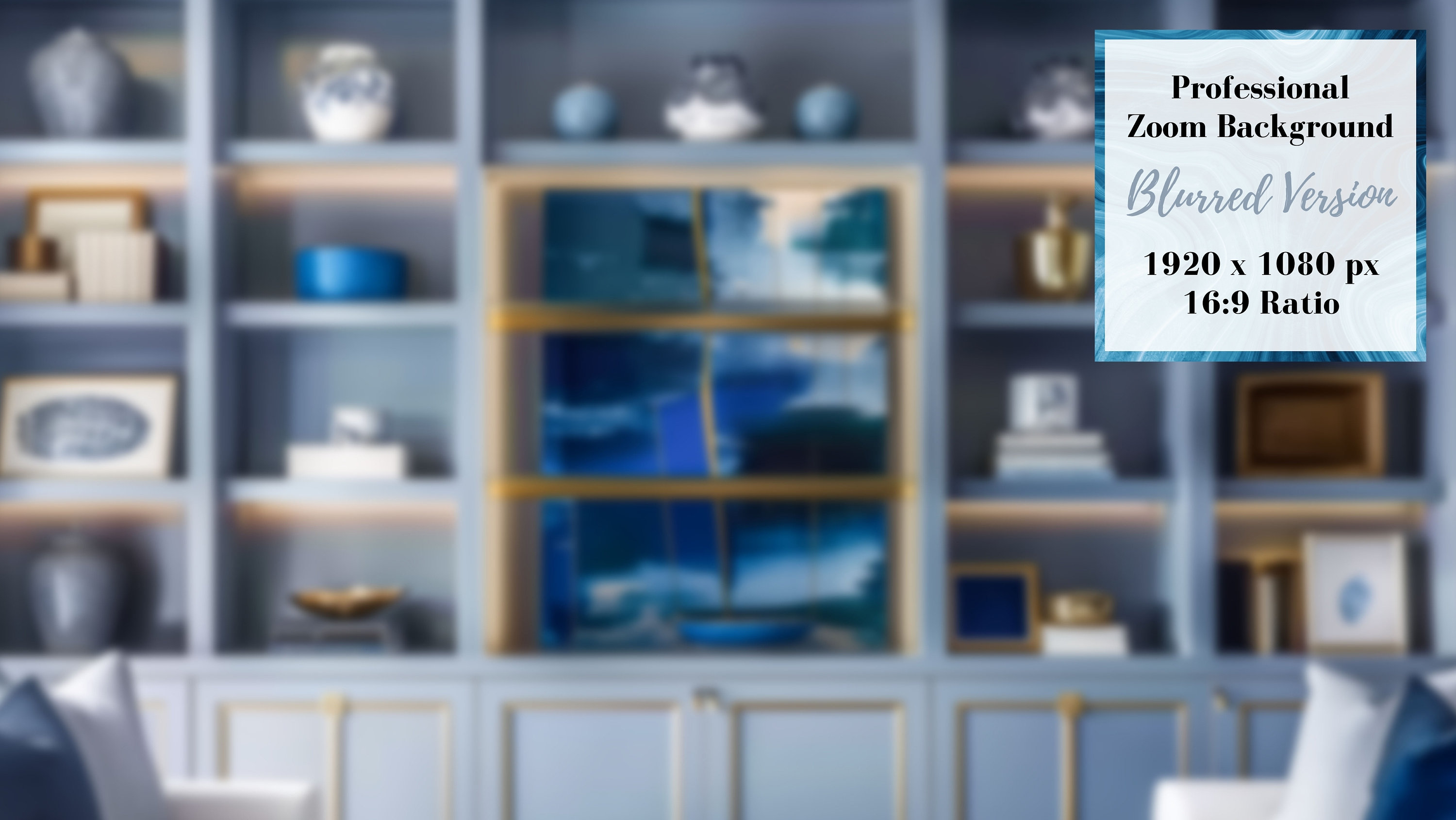 Blue Modern Zoom Background Office Background Zoom Home Office ...
