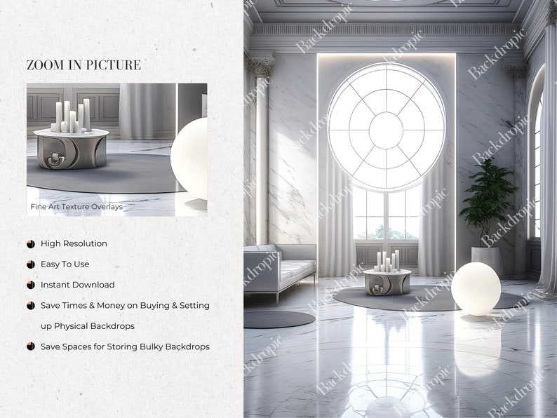 33 Digital White Room Backdrop Wedding Backdrop Digital Download ...