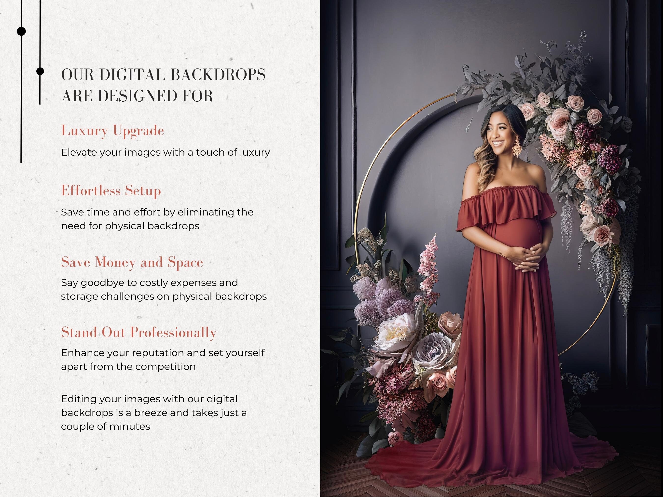 Floral Ring Backdrop Overlays Wedding Backdrop Hanging Floral - Etsy