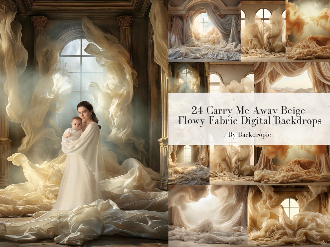 Beige Fabric Backdrop Digital Backdrop Overlays Maternity Digital ...