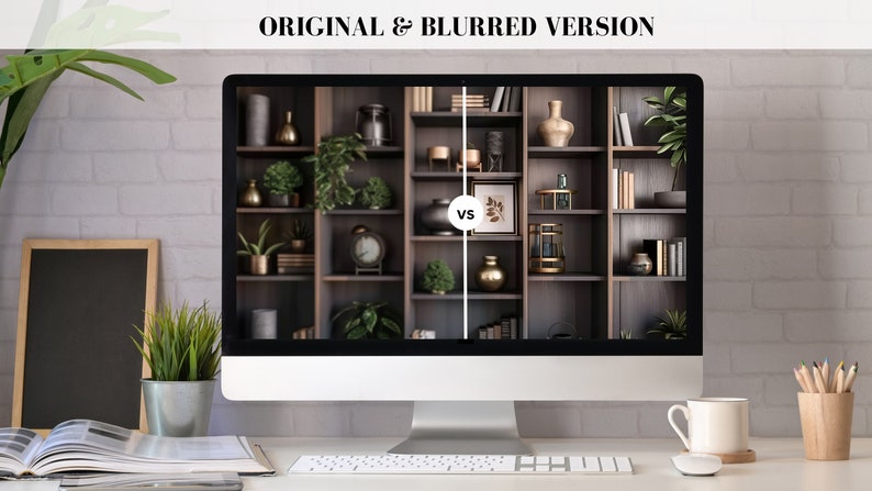 Zoom Background Blurred Gold Brown Virtual Office Background Home ...