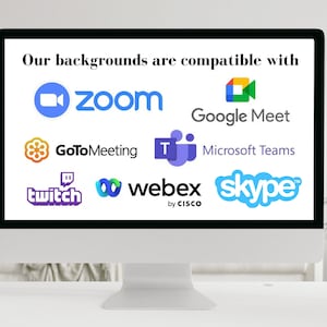 Pink Boho Zoom Background Office Zoom Home Office Background Digital ...