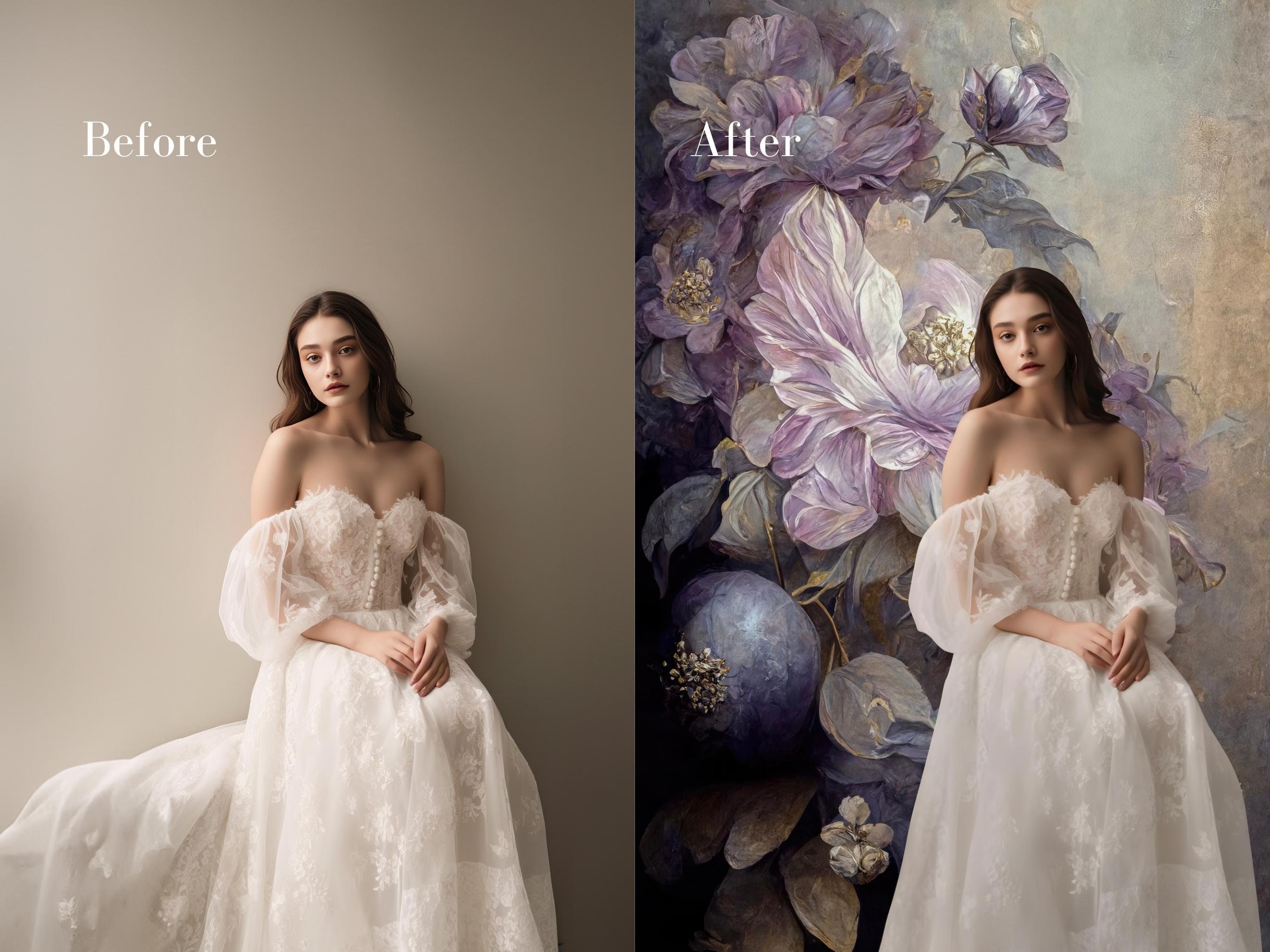 10 Floral Digital Backdrop Overlays Maternity Digital Overlay - Etsy