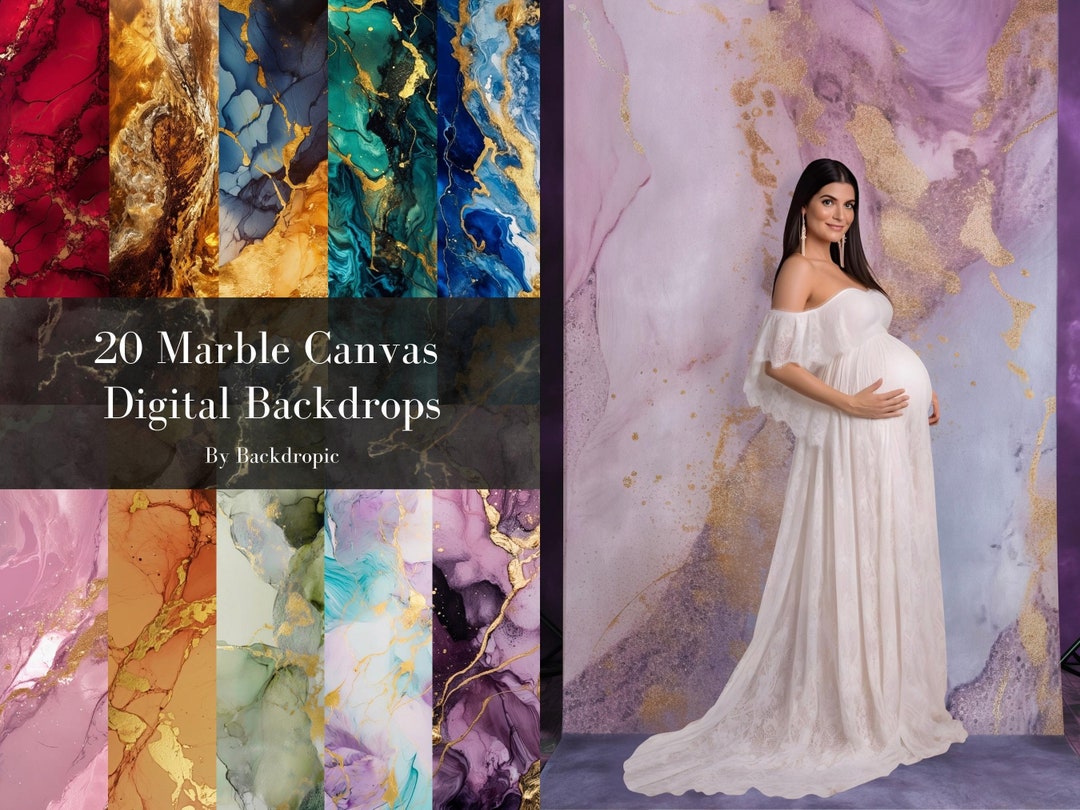 20 Colourful Marble Digital Download Backdrop Overlays Maternity ...