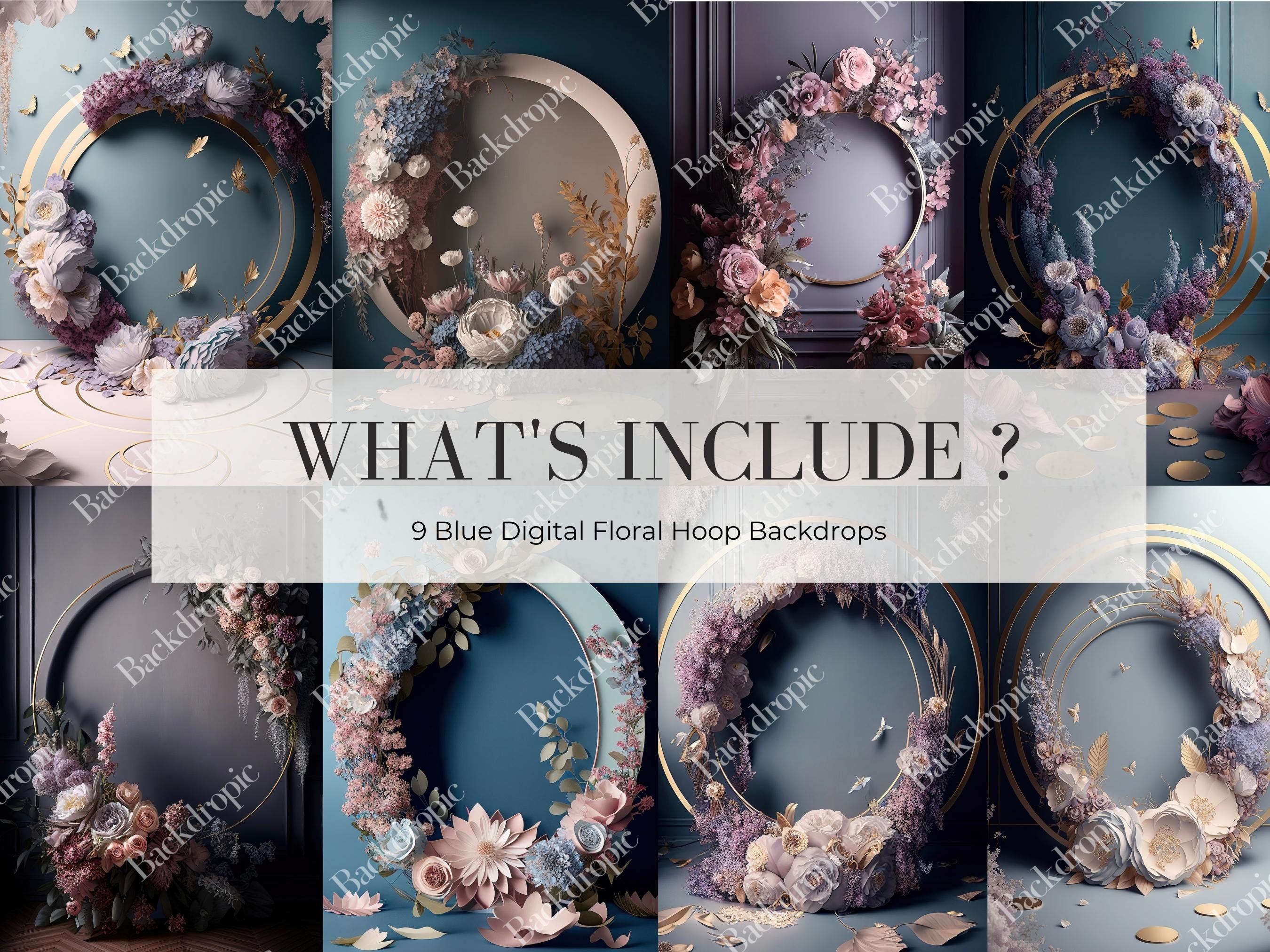 Floral Ring Backdrop Overlays Wedding Backdrop Hanging Floral - Etsy