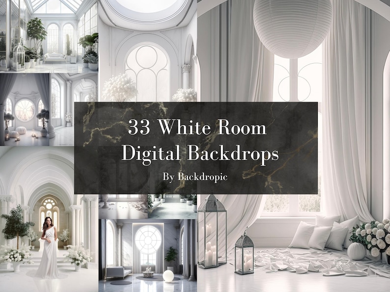 33 Digital White Room Backdrop Wedding Backdrop Digital Download ...