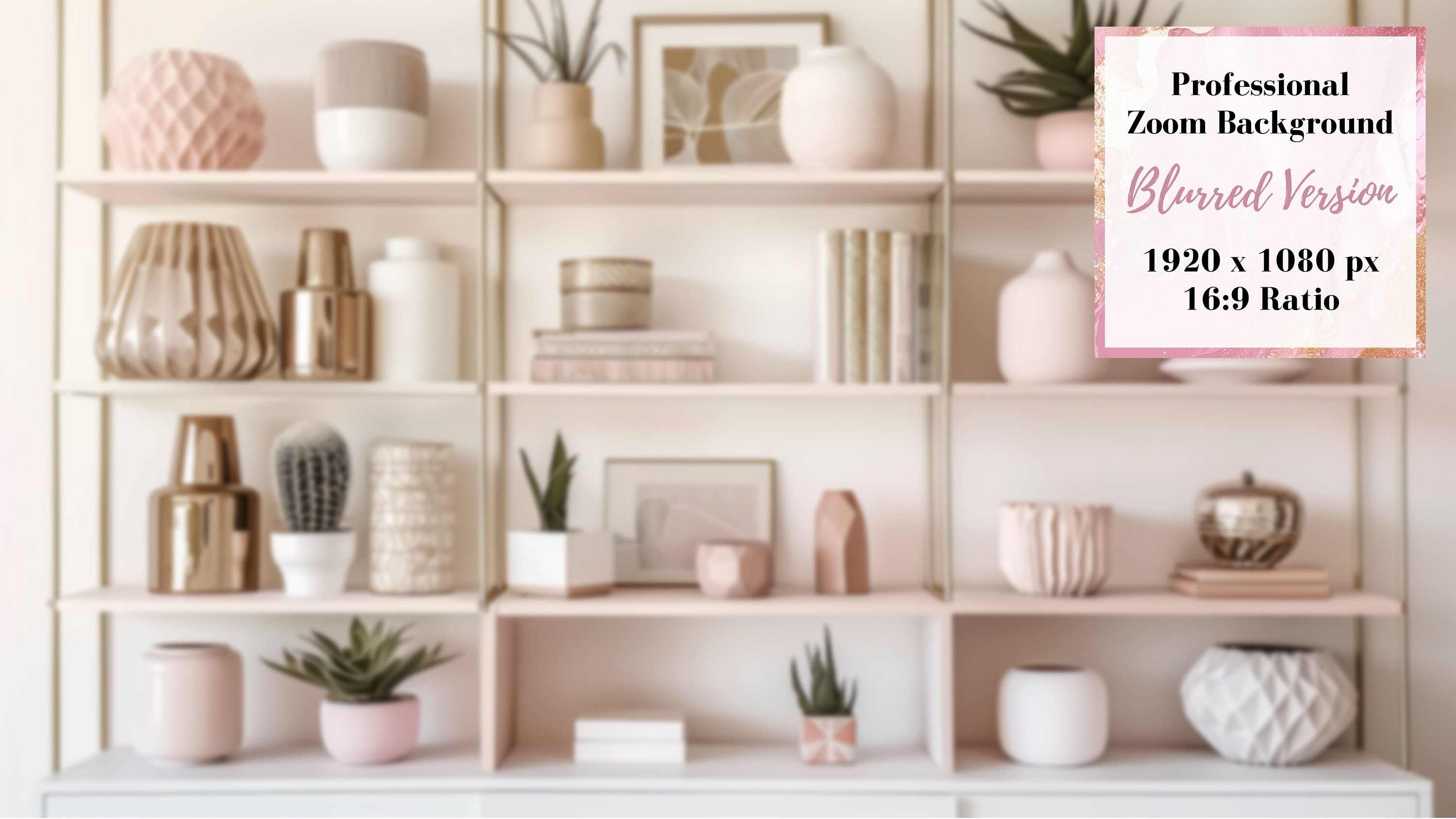 Zoom Background Blurred Pink Virtual Office Background Home Office ...