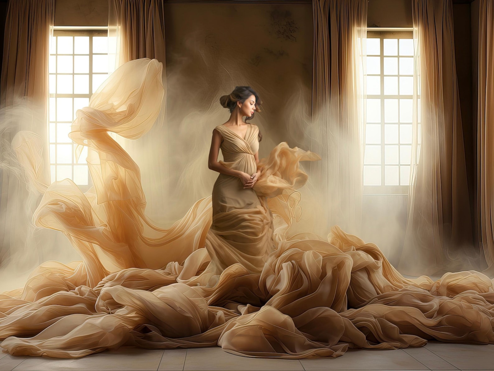 Beige Fabric Backdrop Digital Backdrop Overlays Maternity Digital ...