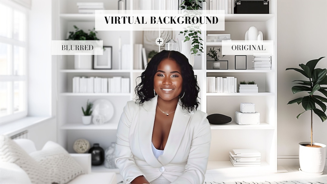 Minimalist Zoom Background Office Blurred White Zoom Background Home ...