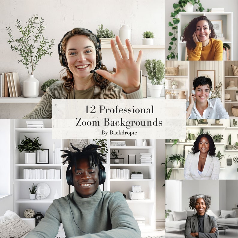 12 Professional Zoom Backgrounds Virtual Office Backdrops Virtual ...