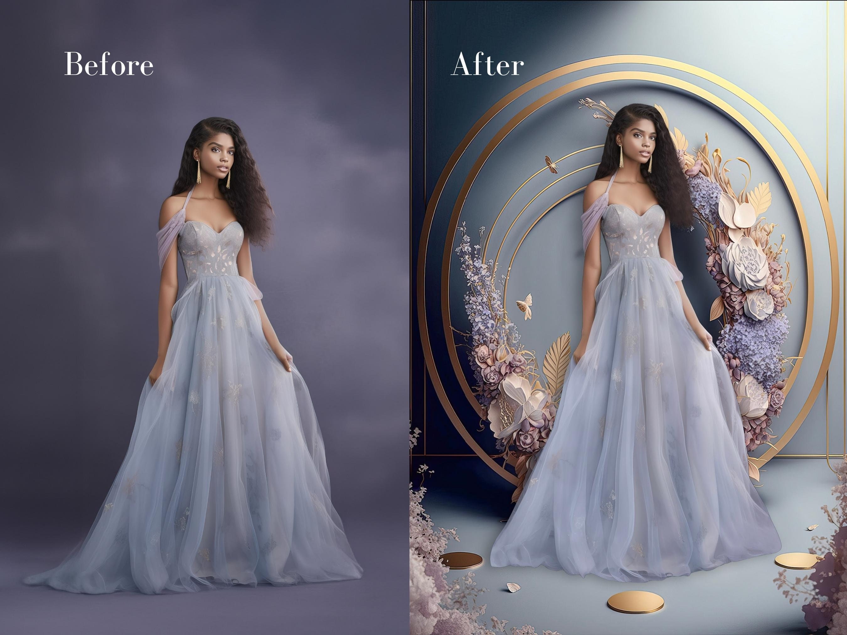 Floral Ring Backdrop Overlays Wedding Backdrop Hanging Floral - Etsy