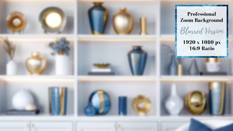 Blue Zoom Background Blurred Virtual Office Background Home Office ...