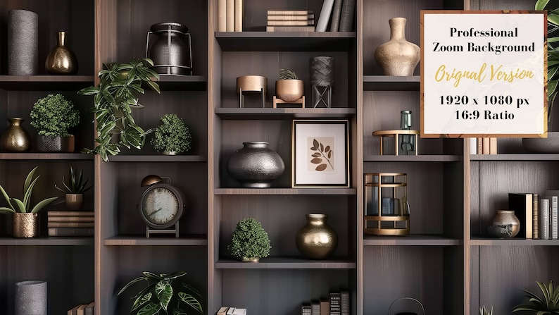 Zoom Background Blurred Gold Brown Virtual Office Background Home ...