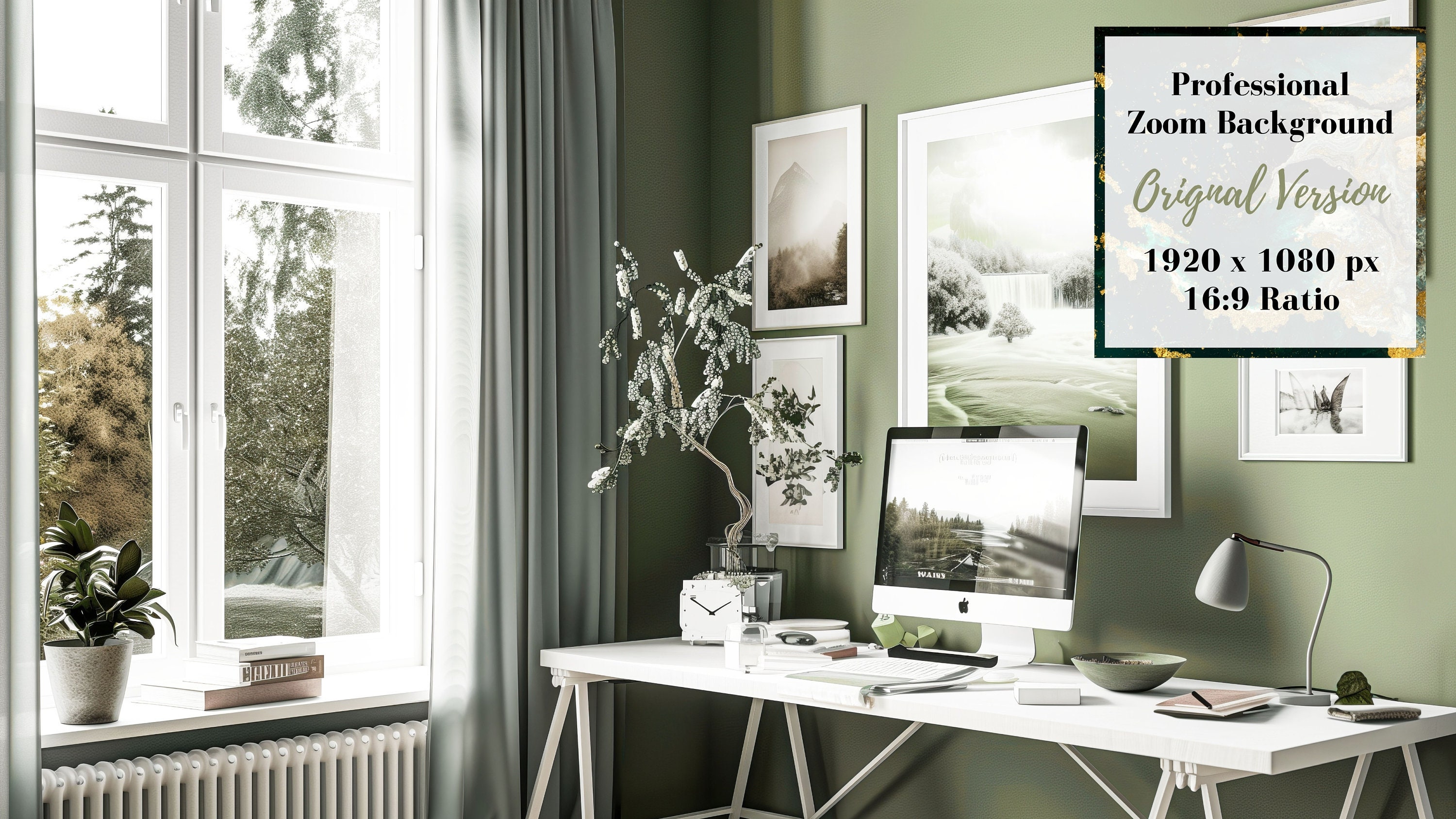 Blurred Zoom Office Background Home Office Background Virtual ...